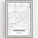 Kirkwood Map Print, Kirkwood Map Poster Wall Art, Mo City Map, Missouri ...