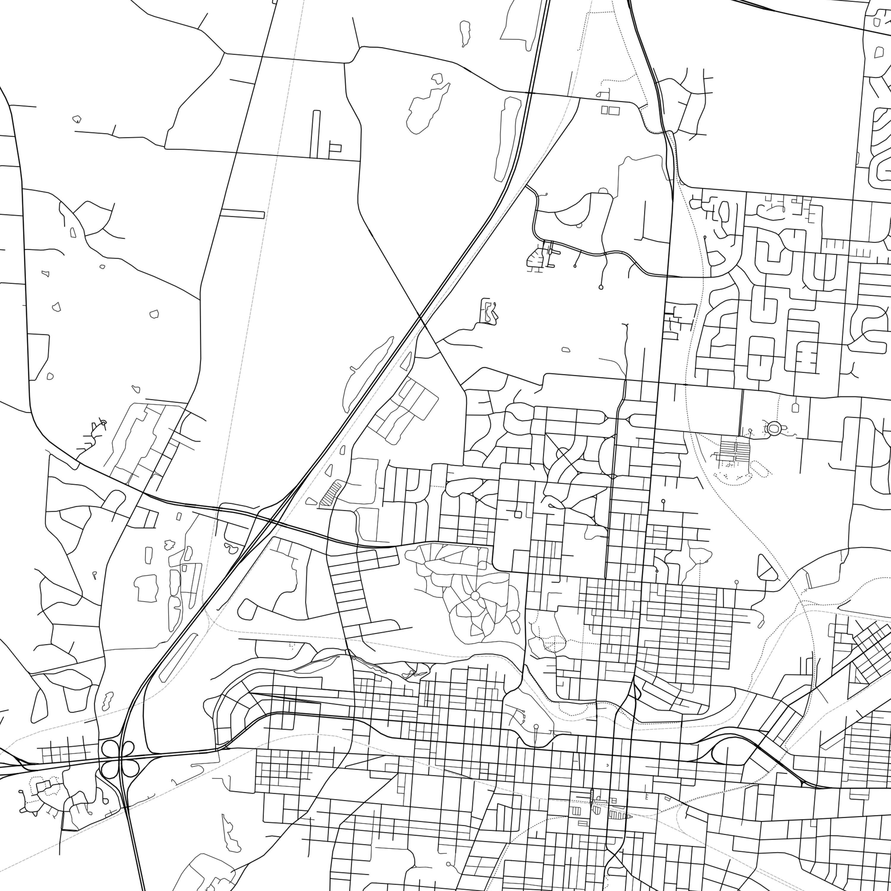 Springfield Map Print Springfield Map Poster Wall Art Oh | Etsy