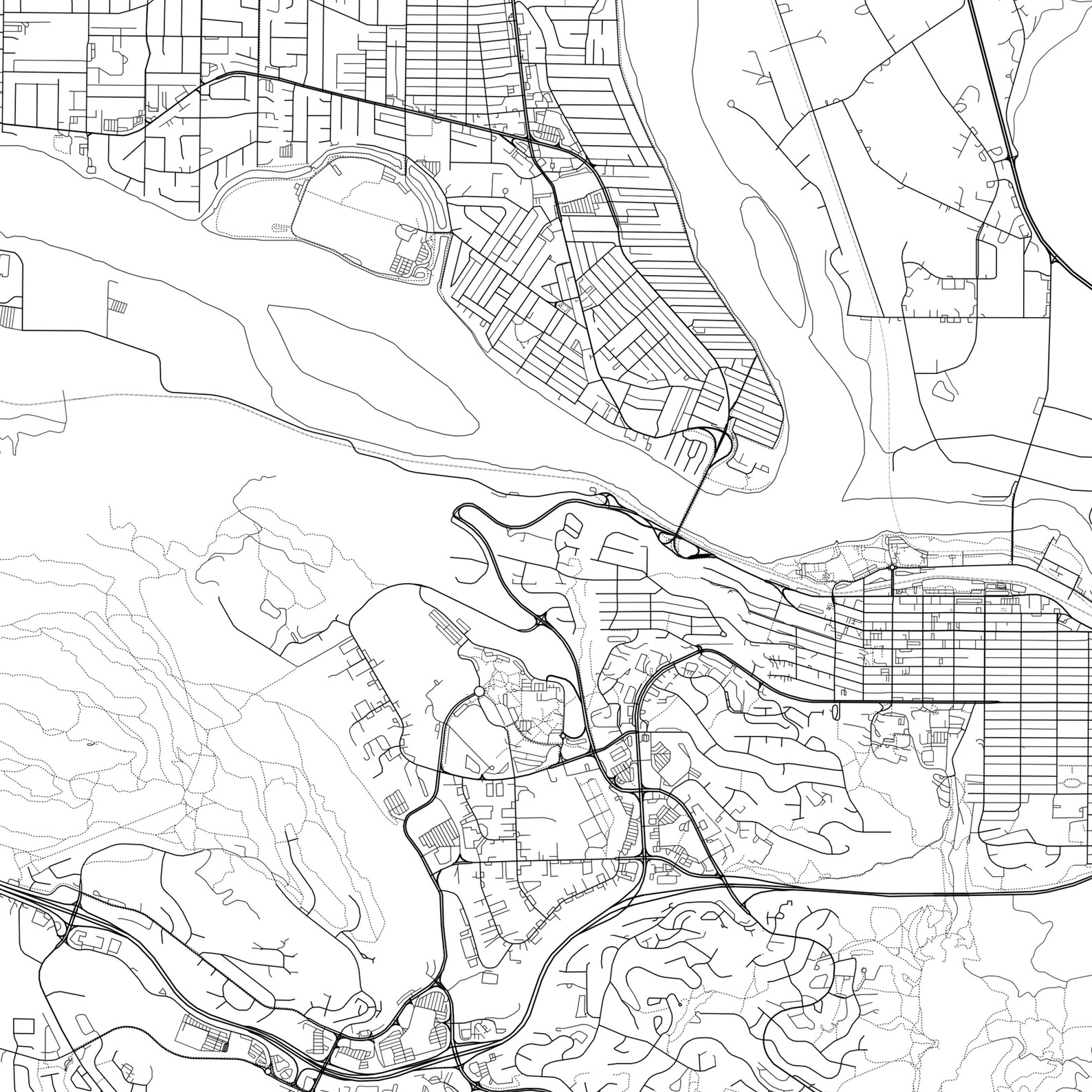Kamloops Map Print Kamloops Map Poster Wall Art Kamloops - Etsy