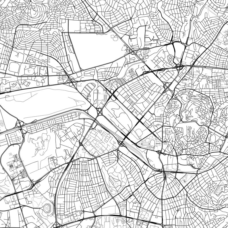 Ankara Map Print Ankara Map Poster Wall Art Ankara City Map - Etsy