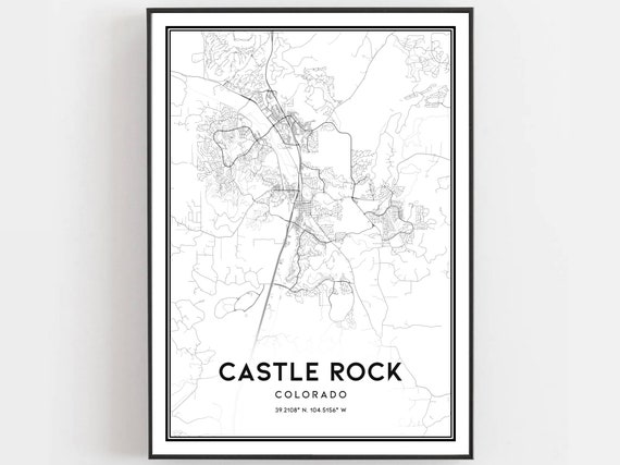 Castle Rock Map Print Castle Rock Map Poster Wall Art Co - Etsy