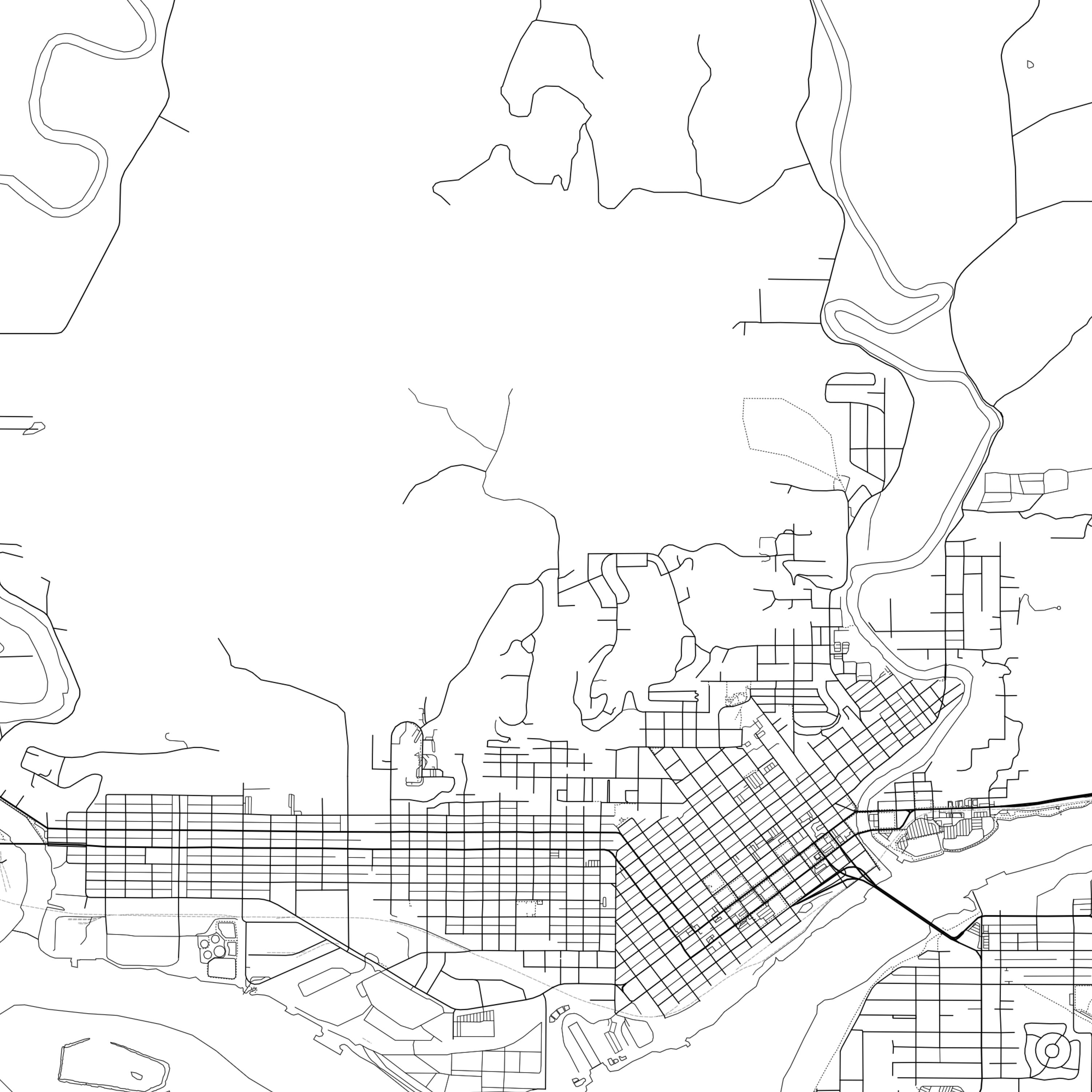 Aberdeen Map Print Aberdeen Map Poster Wall Art Wa City Map - Etsy