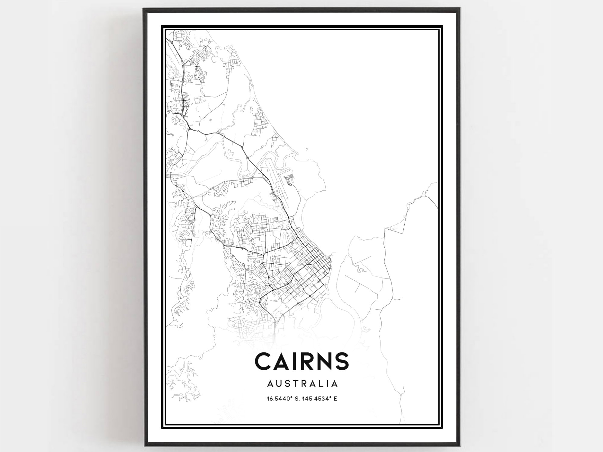 Cairns Map Print Cairns Map Poster Wall Art Cairns City Map - Etsy