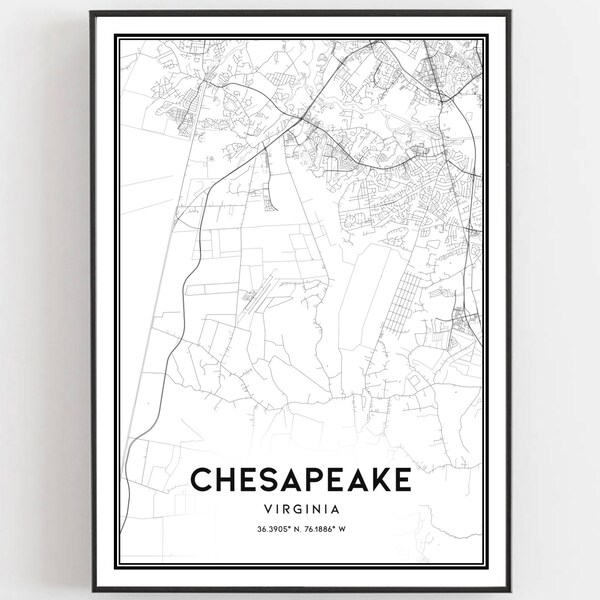 Chesapeake City Map - Etsy