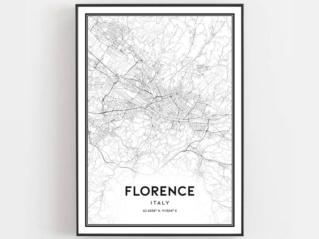 Florence Map Print, Florence Map Poster Wall Art, Florence City Map ...