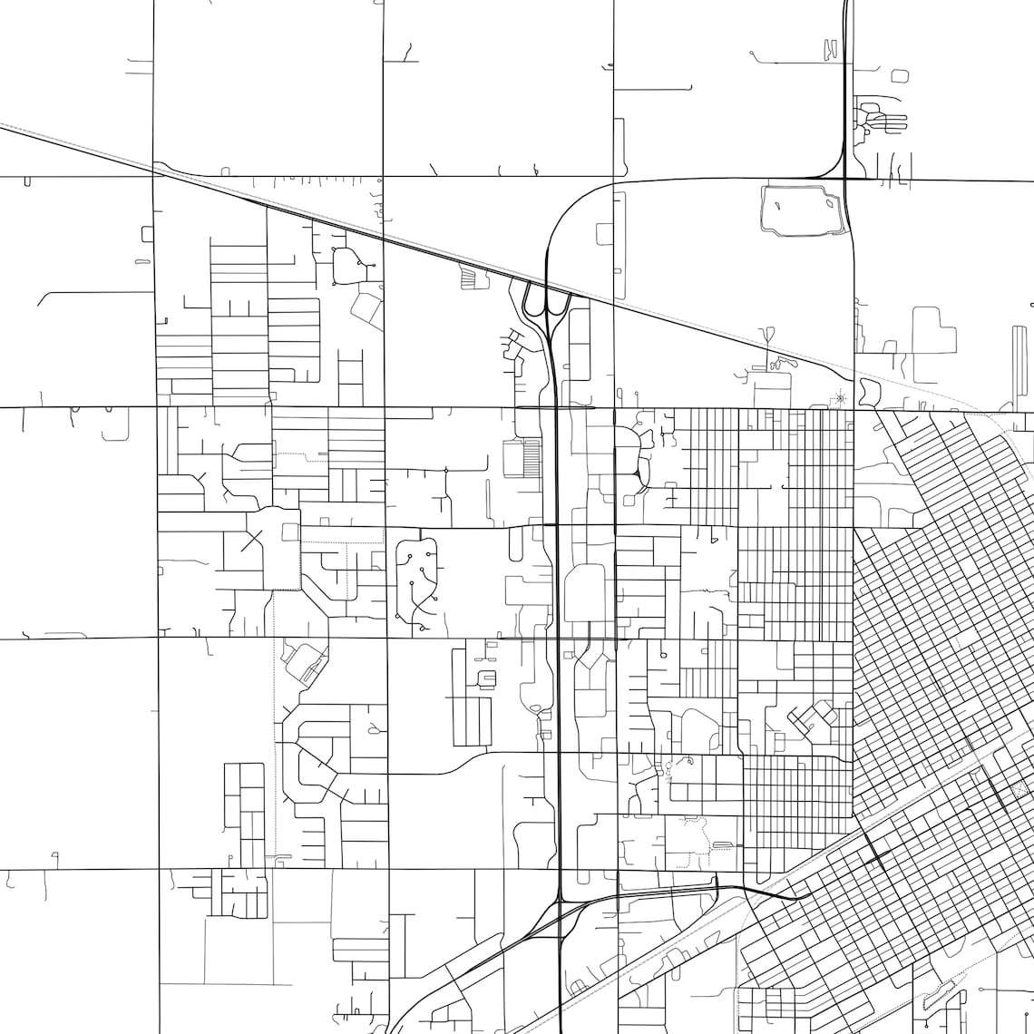 Grand Island Map Print, Grand Island Map Poster Wall Art, Ne City Map ...