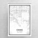 Chino Map Print, Chino Map Poster Wall Art, Ca City Map, California ...
