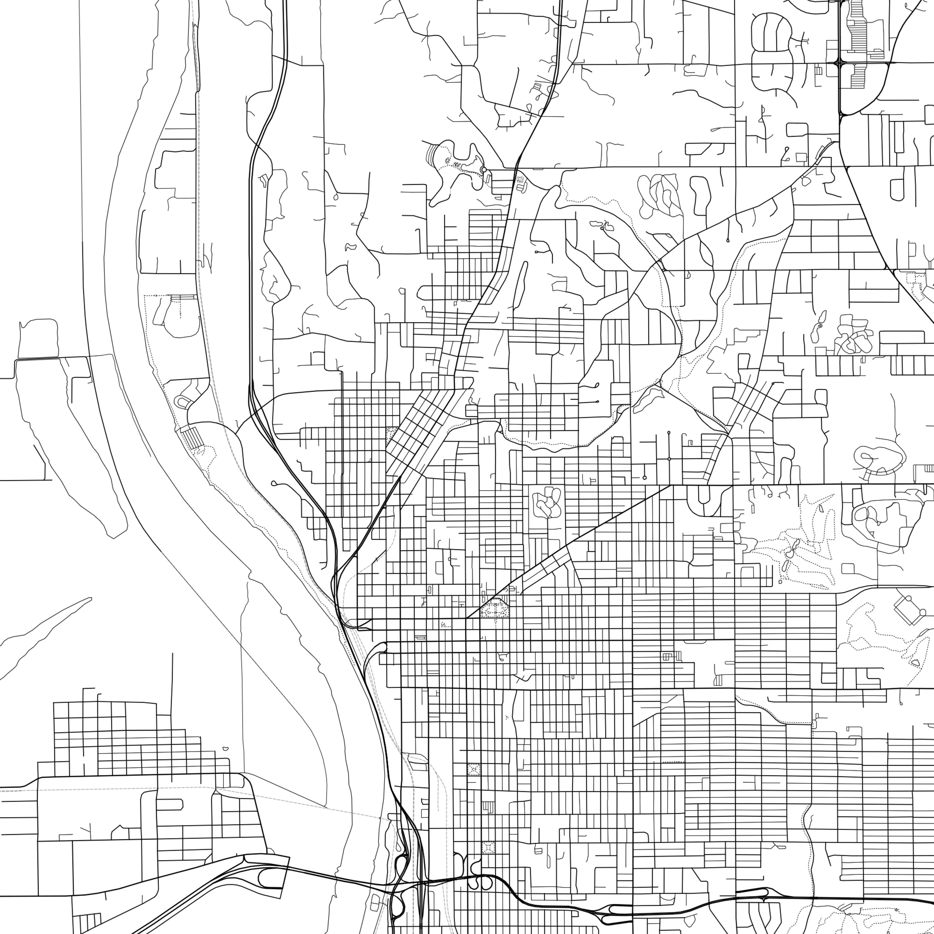 Saint Joseph Map Print, Saint Joseph Map Poster Wall Art, Mo City Map ...