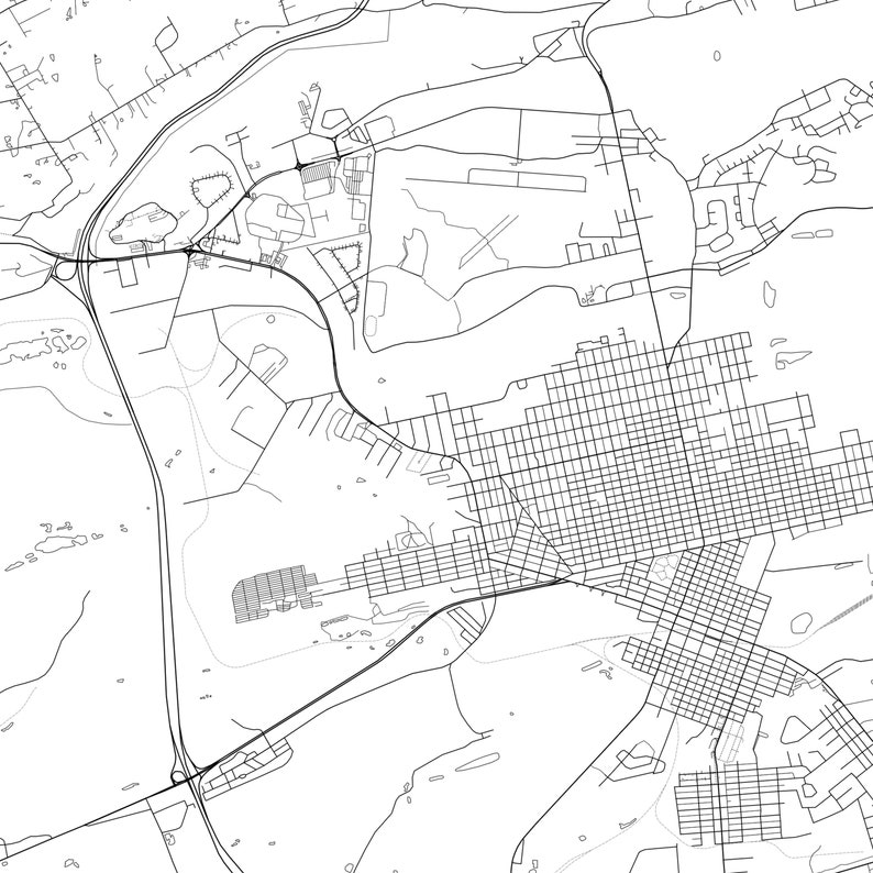 Hazleton Map Print Hazleton Map Poster Wall Art Pa City Map - Etsy