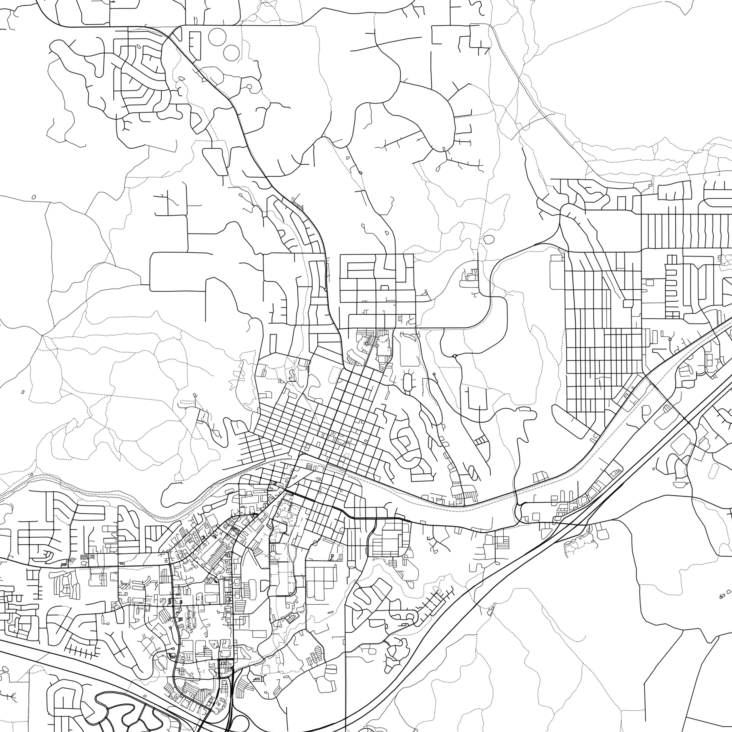 Flagstaff Map Print Flagstaff Map Poster Wall Art Az City - Etsy