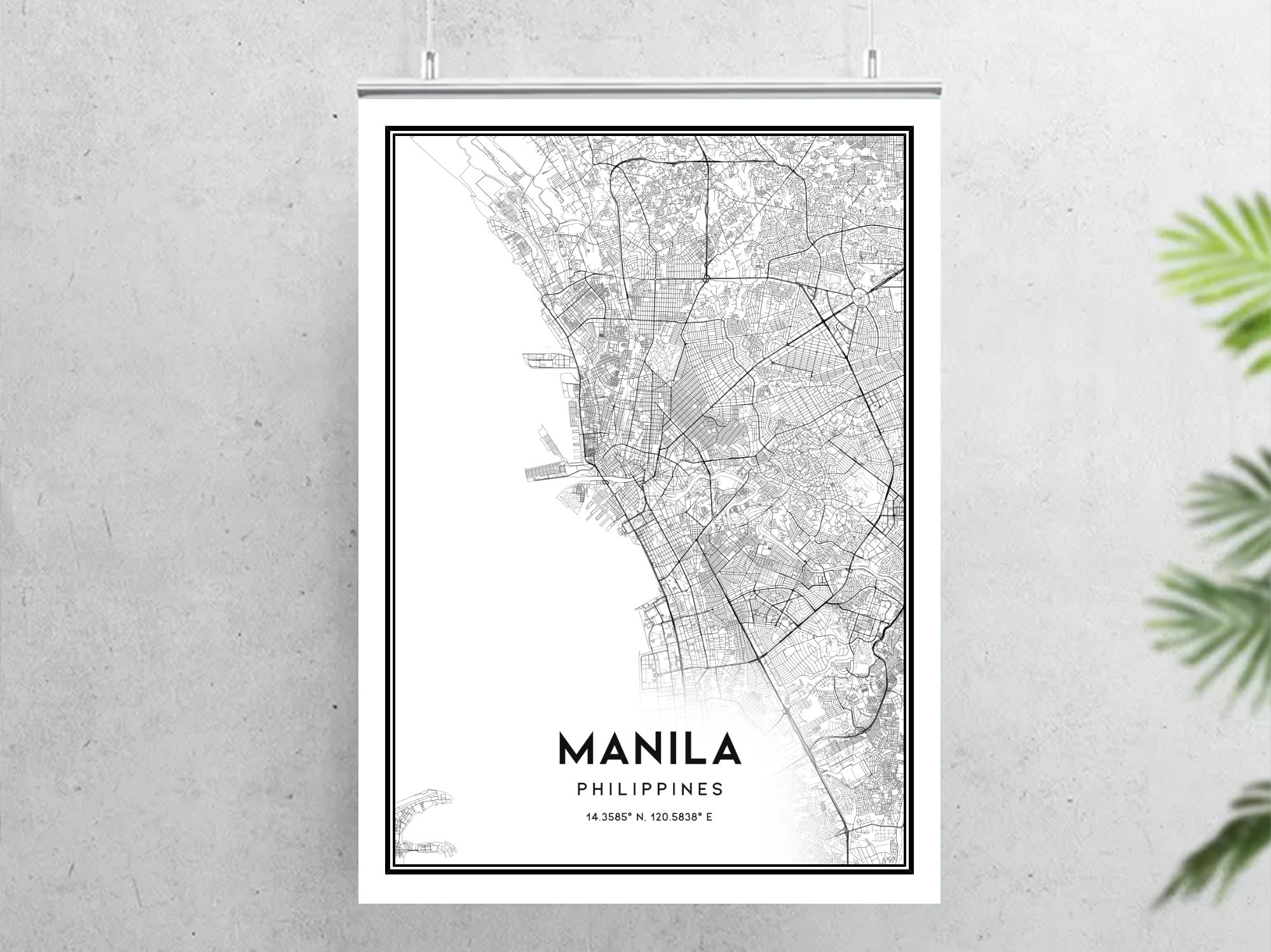 Manila Map Print Manila Map Poster Wall Art Manila City Map | Etsy