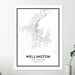 Wellington Map Print, Wellington Map Poster Wall Art, Wellington City ...