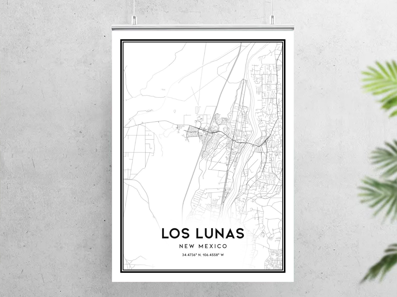 Los Lunas Map Print Los Lunas Map Poster Wall Art Nm City - Etsy Finland