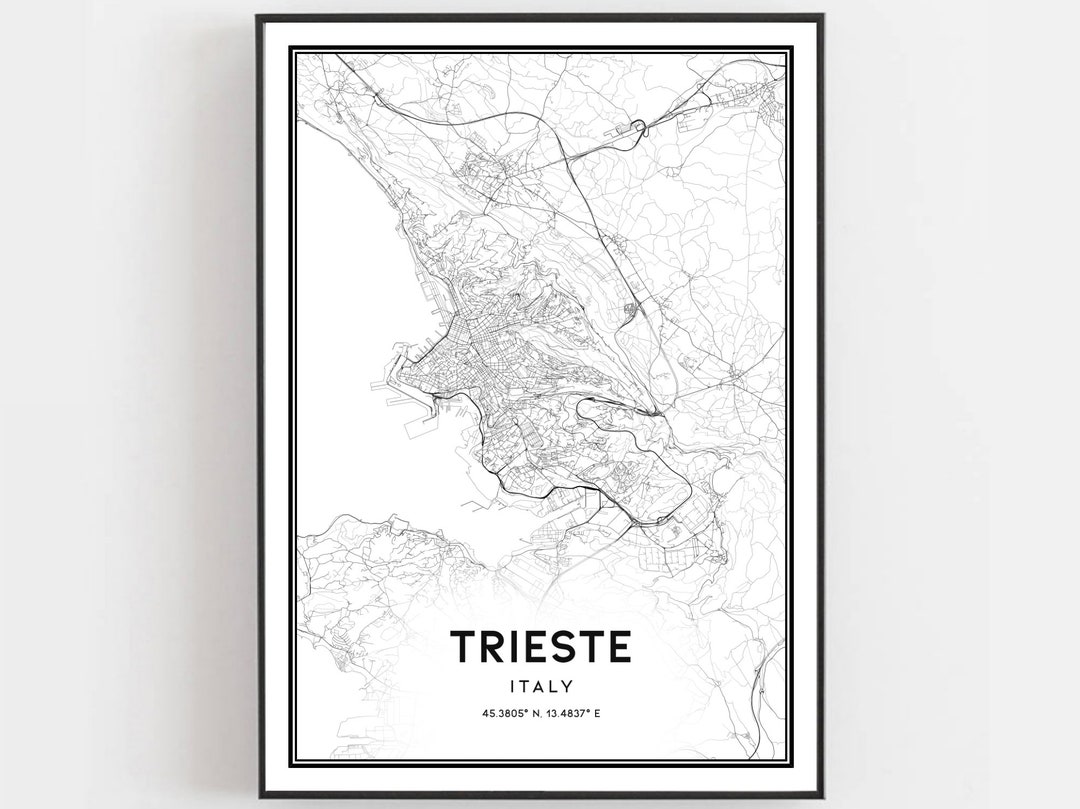 Trieste Map Print, Trieste Map Poster Wall Art, Trieste City Map ...