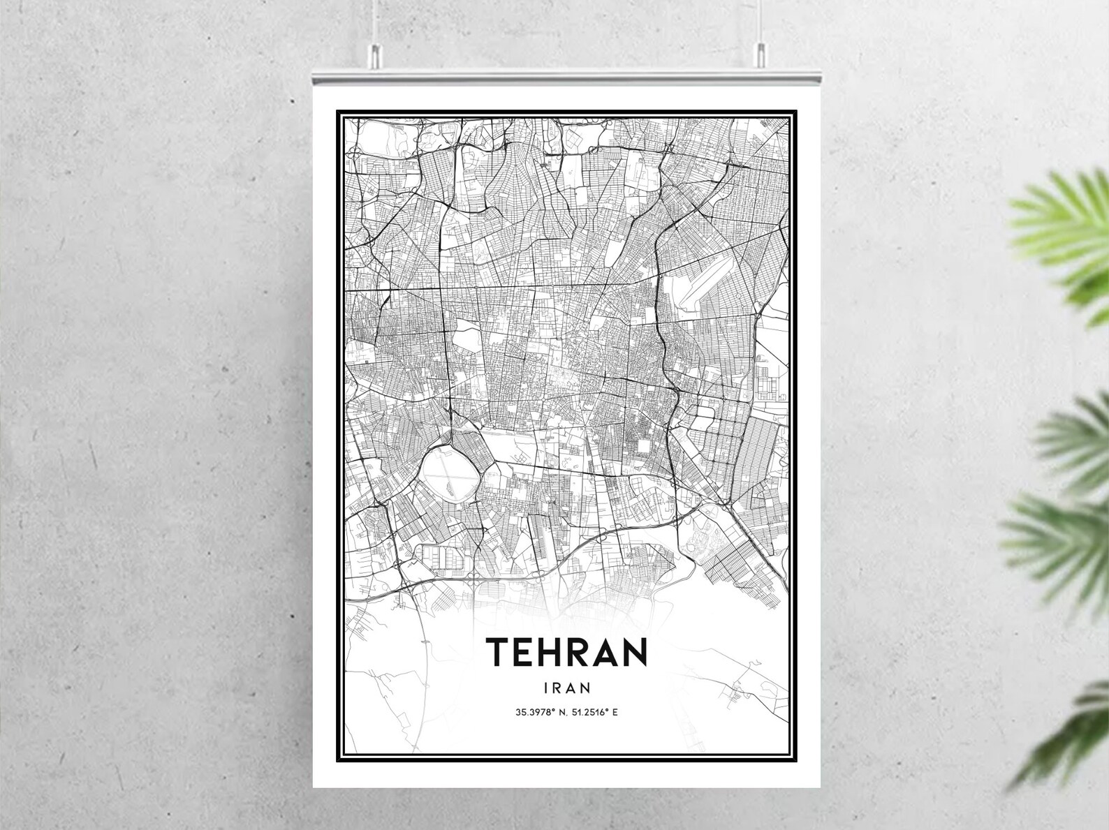 Tehran Map Print Tehran Map Poster Wall Art Tehran City Map | Etsy