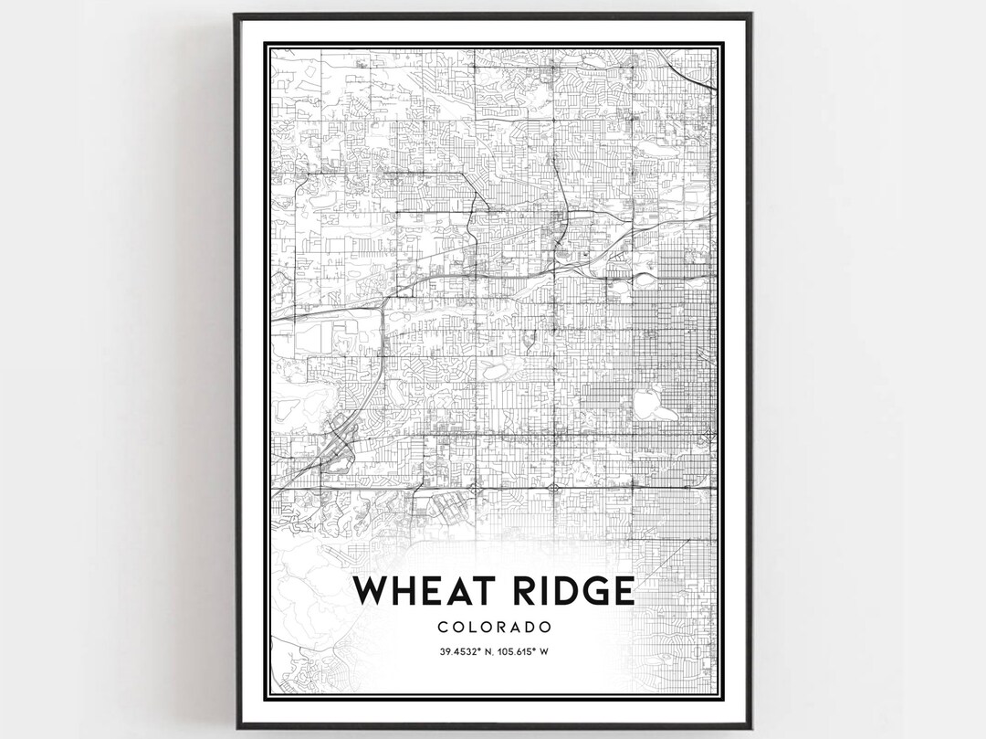 Wheat Ridge Map Print, Wheat Ridge Map Poster Wall Art, Co City Map ...