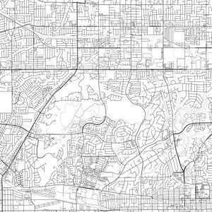 Fullerton Map Print, Fullerton Map Poster Wall Art, Ca City Map ...