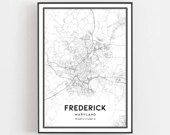 Frederick Md Map - Etsy