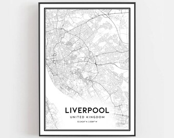 East Liverpool Map Print, East Liverpool Map Poster Wall Art, Oh City ...
