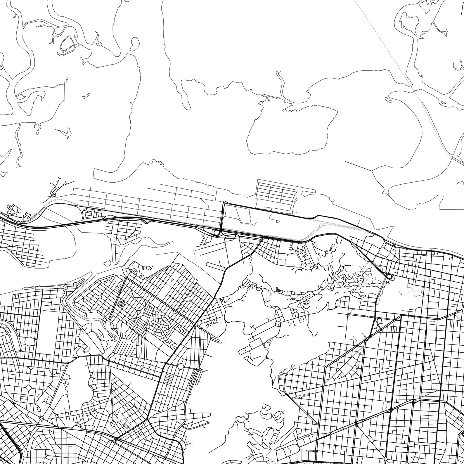 Santos Map Print Santos Map Poster Wall Art Santos City Map - Etsy