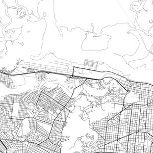 Santos Map Print, Santos Map Poster Wall Art, Santos City Map, Santos ...