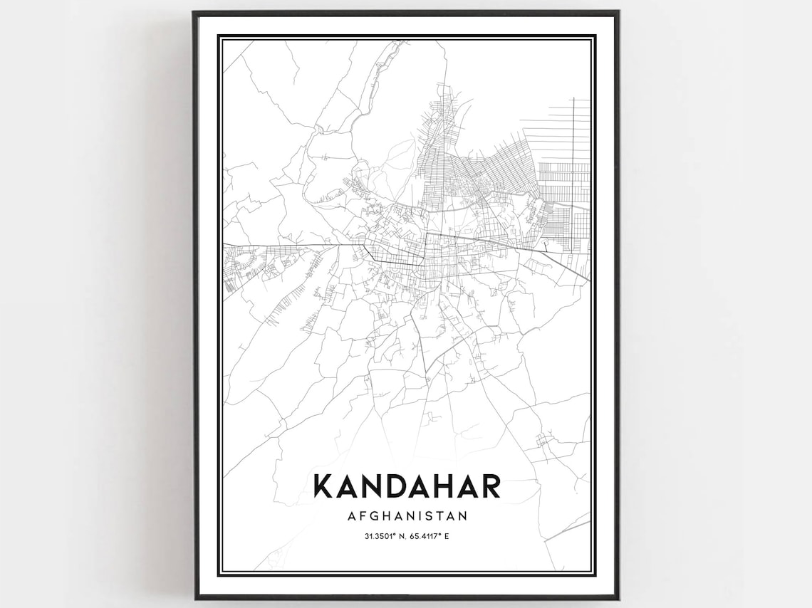 Kandahar Map Print Kandahar Map Poster Wall Art Kandahar - Etsy