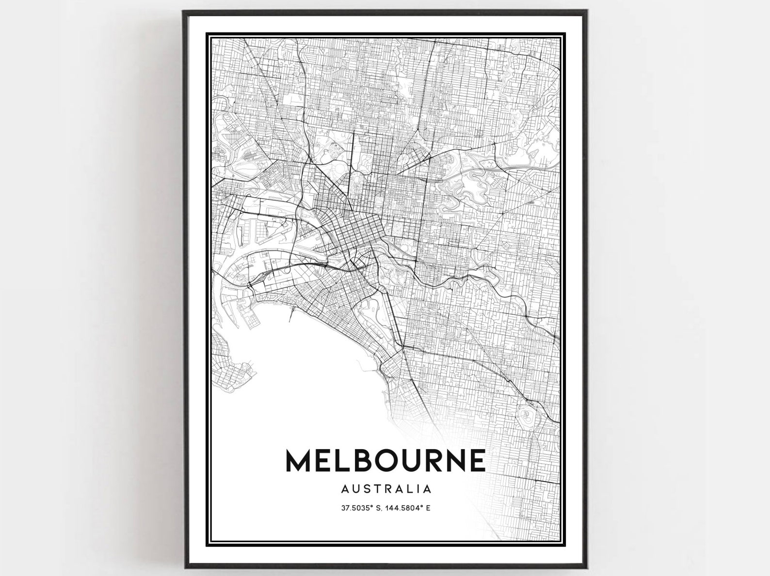 Melbourne Map Print Melbourne Map Poster Wall Art Melbourne | Etsy