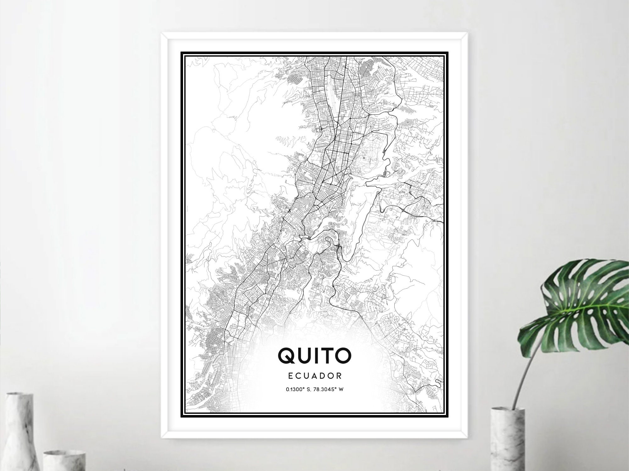 Quito Map Print Quito Map Poster Wall Art Quito City Map - Etsy México