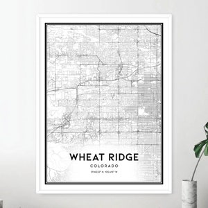 Wheat Ridge Map Print, Wheat Ridge Map Poster Wall Art, Co City Map ...