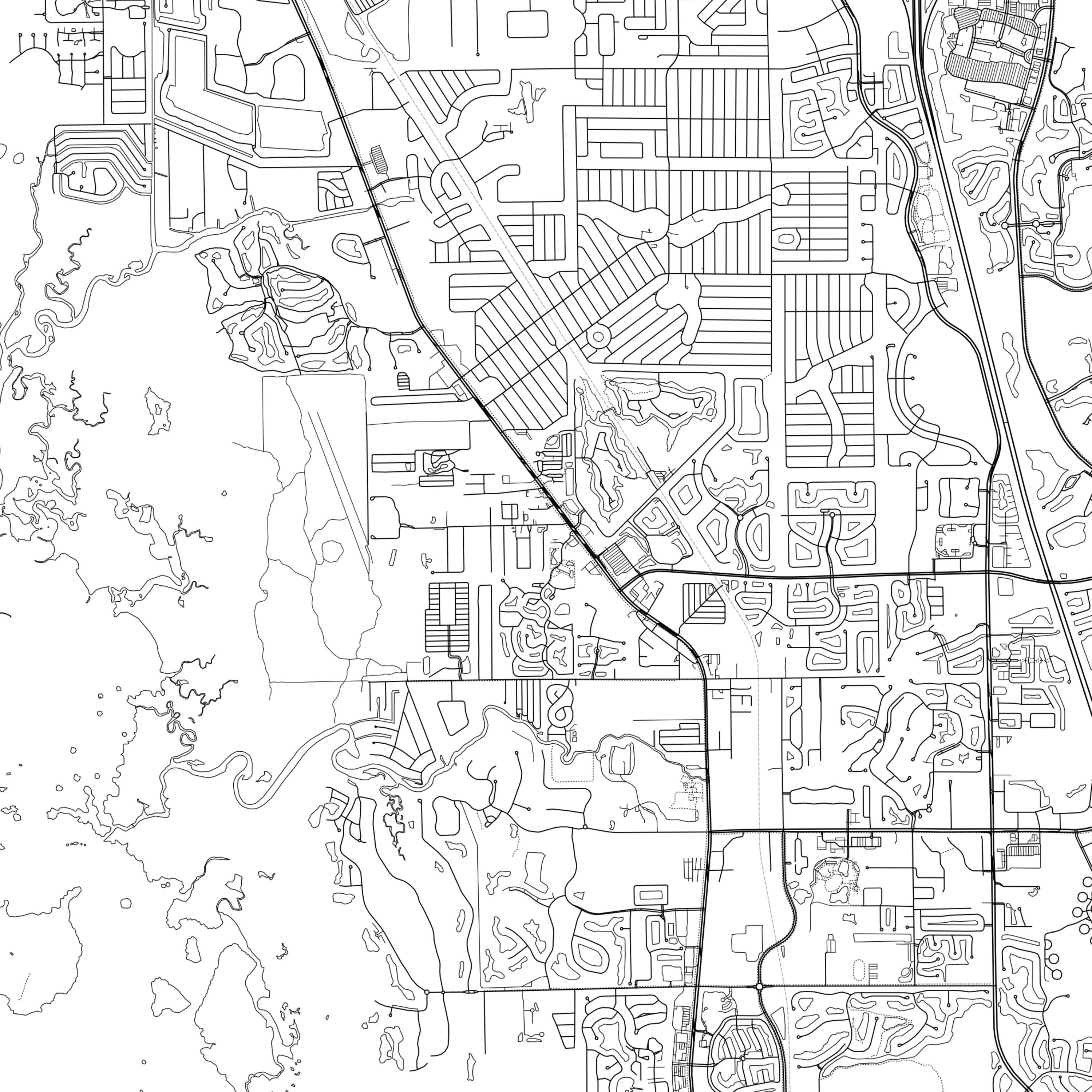 Estero Map Print Estero Map Poster Wall Art Fl City Map | Etsy