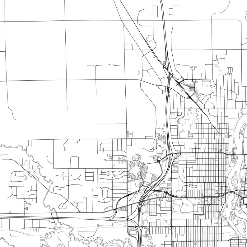 Wausau Map Print, Wausau Map Poster Wall Art, Wi City Map, Wisconsin ...