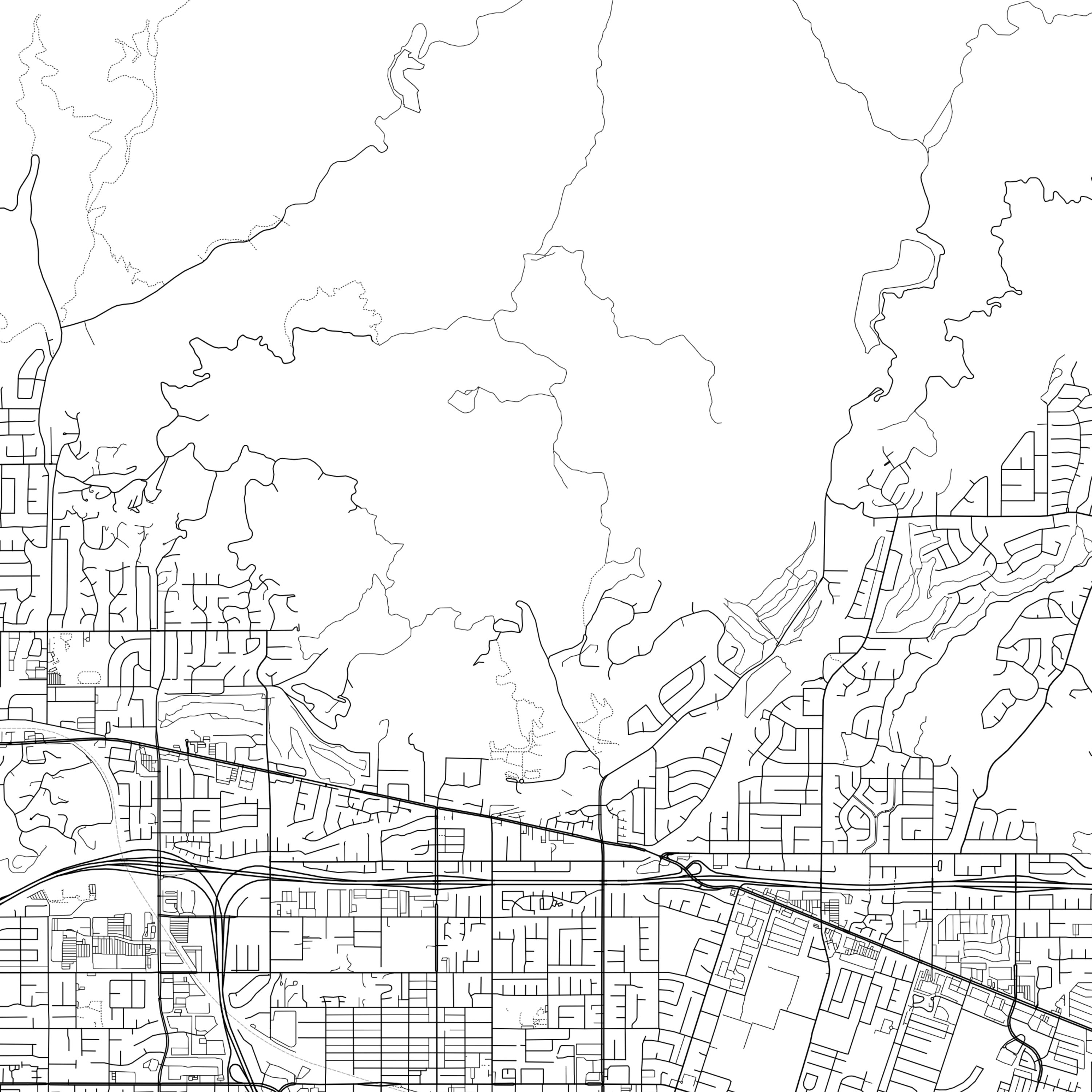 La Verne Map Print, La Verne Map Poster Wall Art, Ca City Map ...
