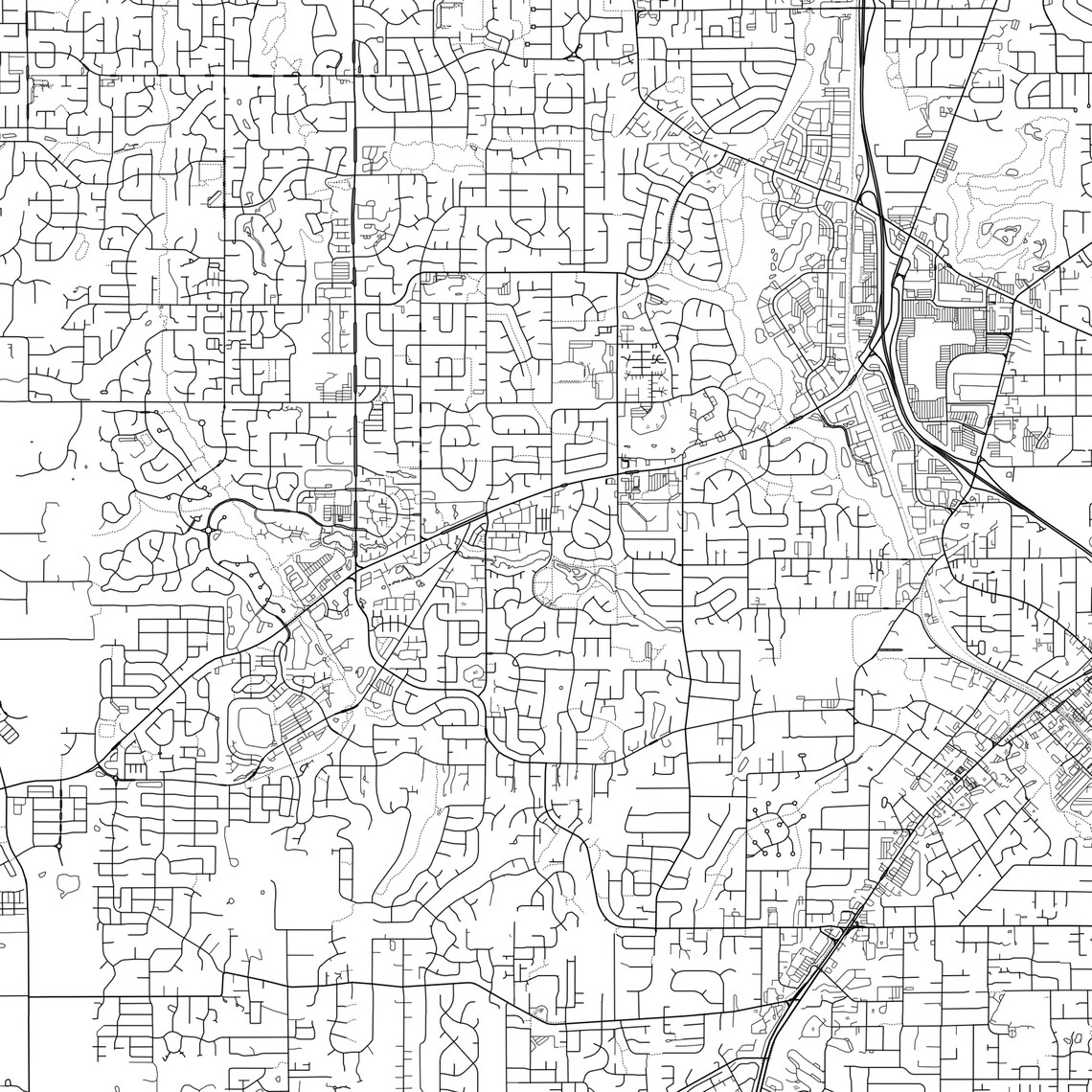 Tigard Map Print, Tigard Map Poster Wall Art, or City Map, Oregon Print ...
