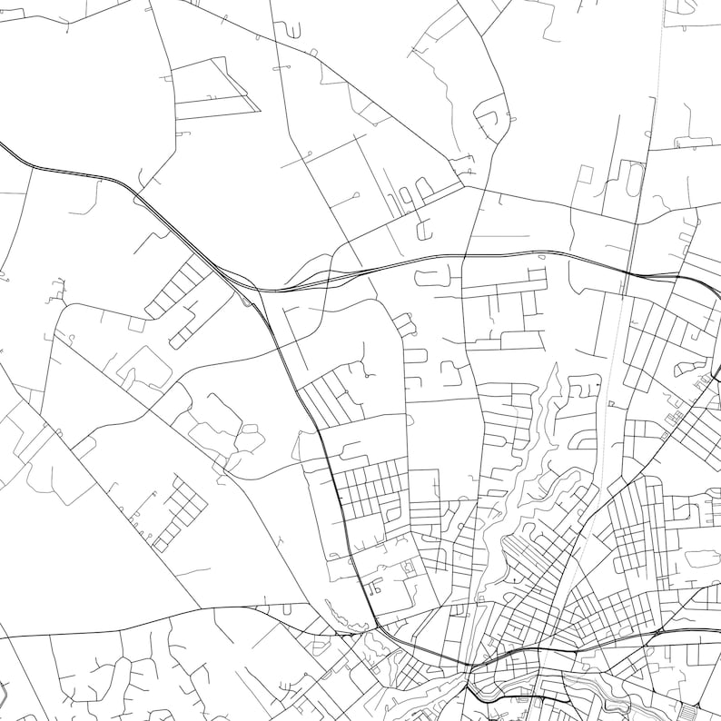 Salisbury Map Print Salisbury Map Poster Wall Art Md City - Etsy