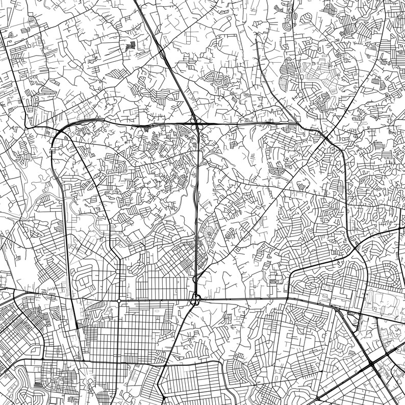 Quezon City Map Print Quezon City Map Poster Wall Art Quezon | Etsy