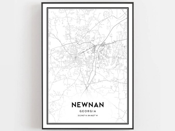 Newnan GA Zip Code Map