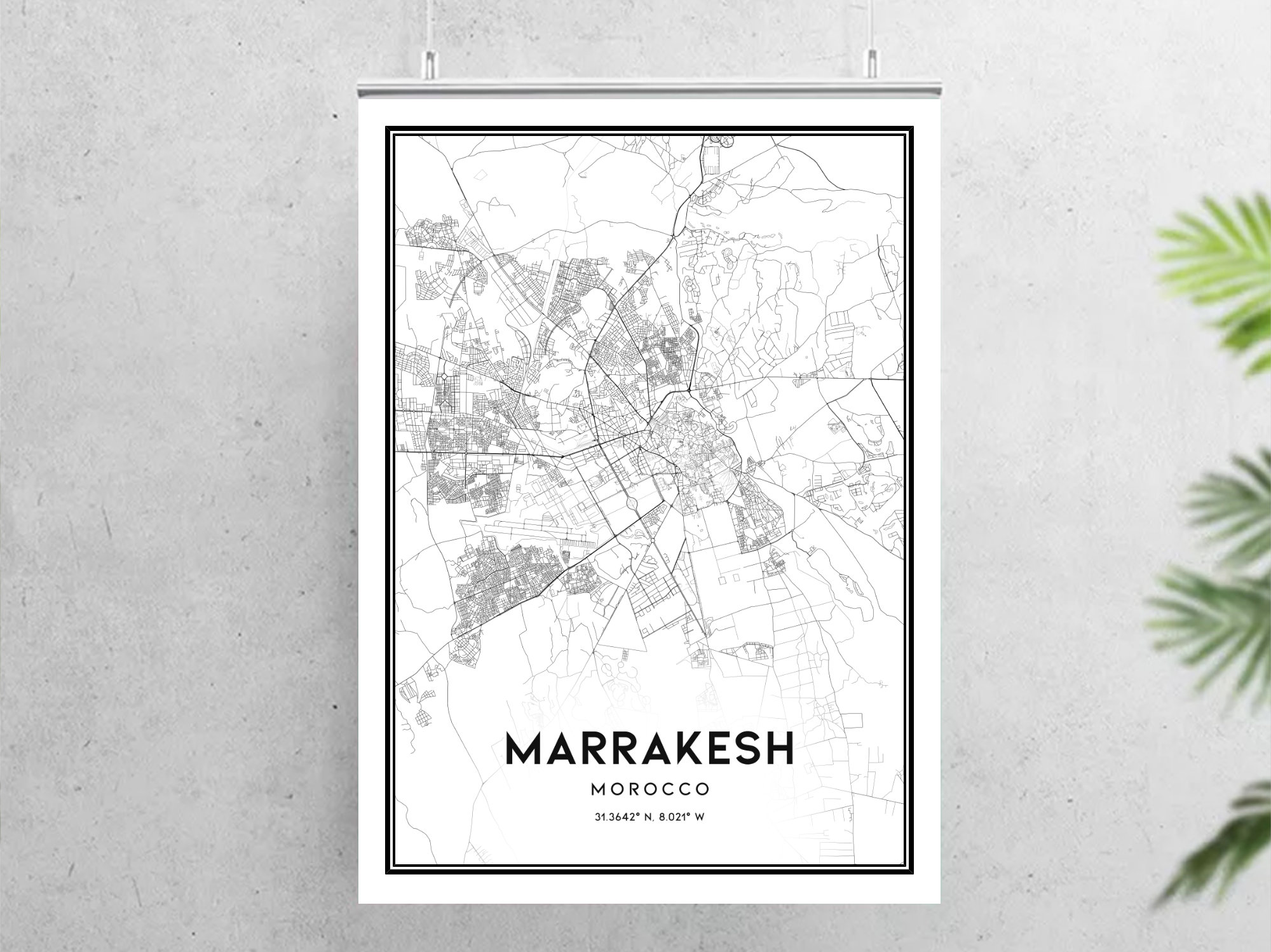 Marrakesh Map Print Marrakesh Map Poster Wall Art Marrakesh - Etsy UK