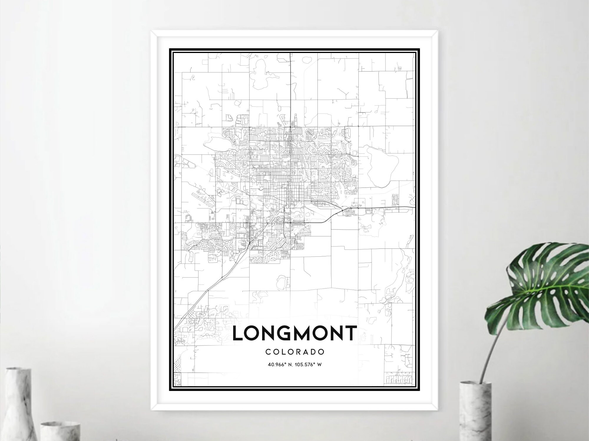 Longmont Map Print Longmont Map Poster Wall Art Co City Map | Etsy