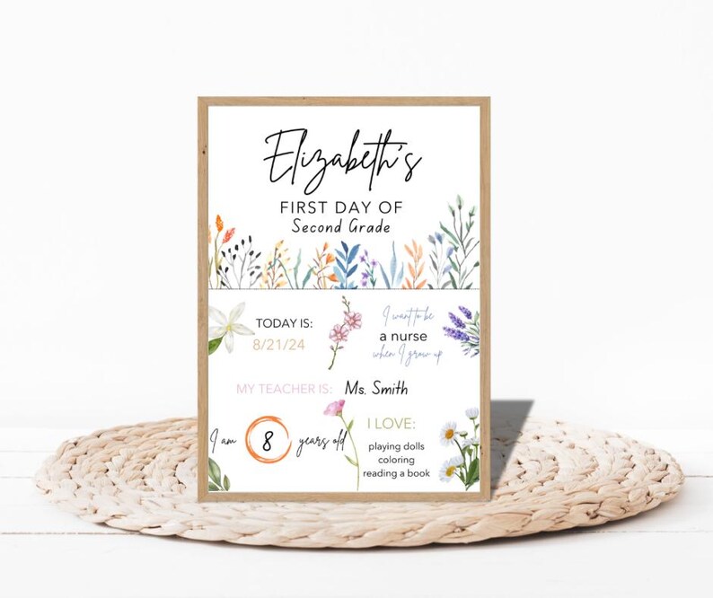 First Day of School Poster, Back to School, First Day, Welcome Back ...