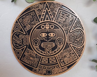 Aztec Calendar Wall Decal Wall Fabric Vinyl Decal Removable and ...