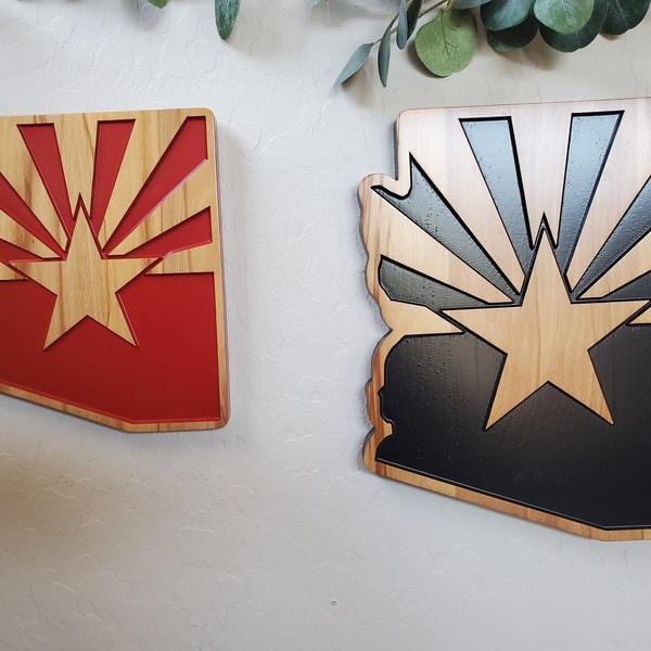 Wood Arizona Flag - Etsy