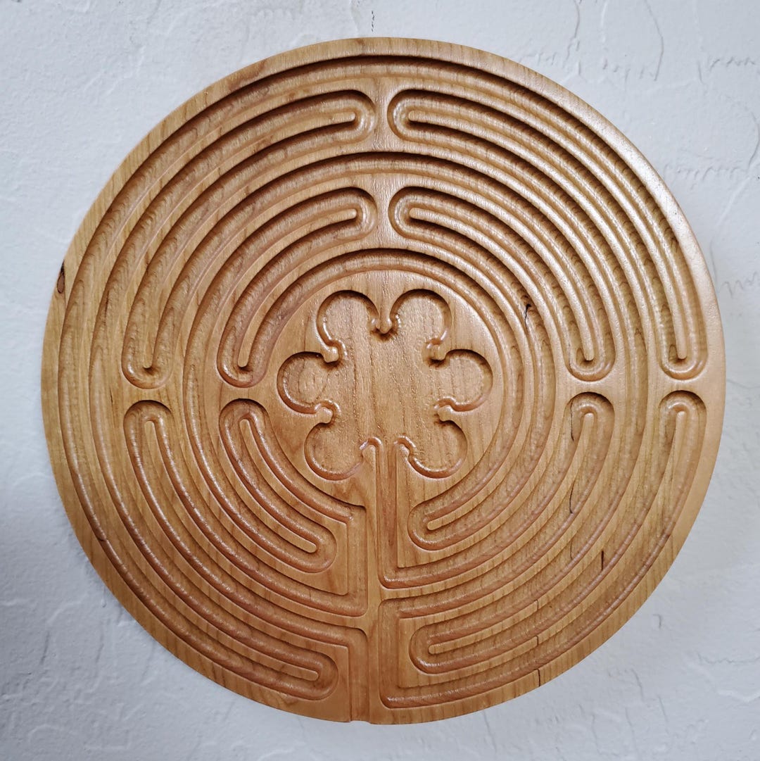 Chartres Wood Carved Finger Labyrinth, Meditation Chartres Labyrinth ... Chartres Wood Carved Finger Labyrinth, Meditation Chartres Labyrinth ...