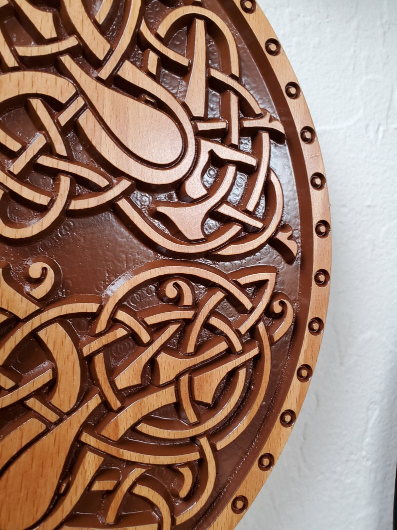 Wood Carved Viking Dragon Wall Art Norse/ Viking Dragon - Etsy