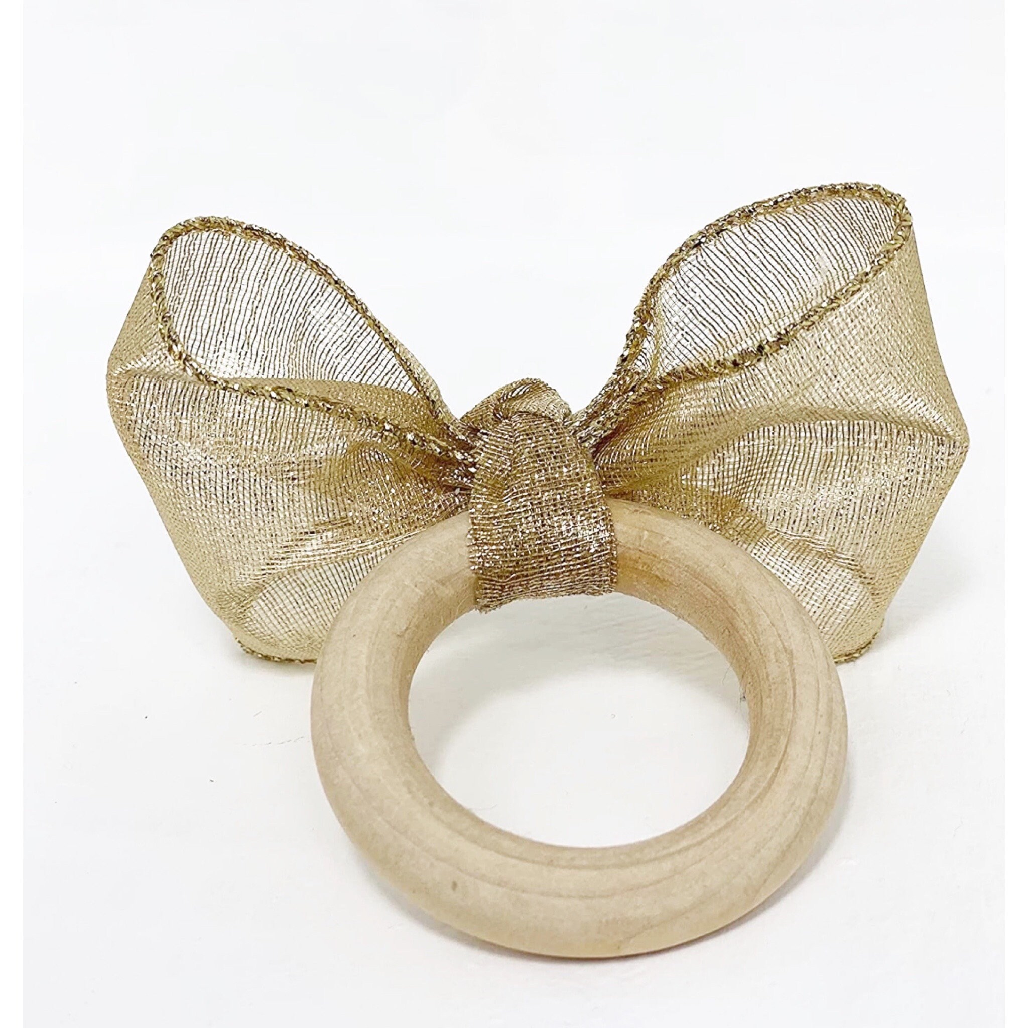 Napkin Ring Charming Golden Bow Twist-set of 4 - Etsy