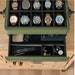 Military 10 Slot Watch Box Case Organizer for Men, Real Glass Top ...