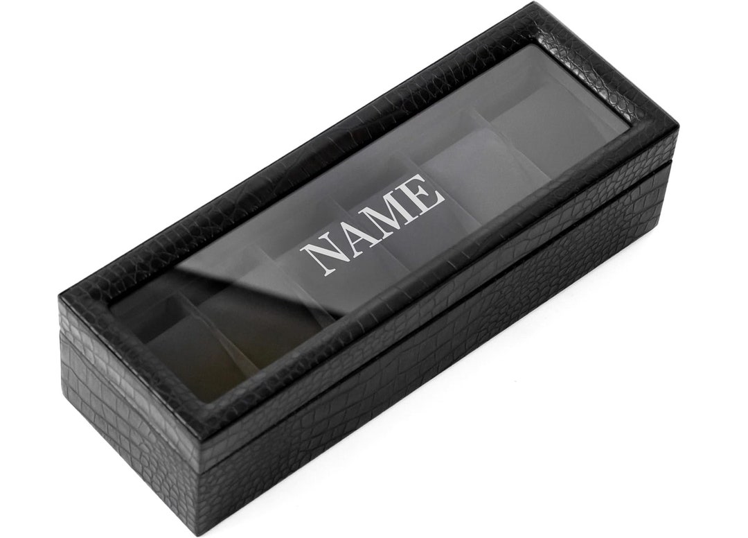 Elegant Crocodile Finish Watch Box With Real Glass by Case Elegance - Etsy
