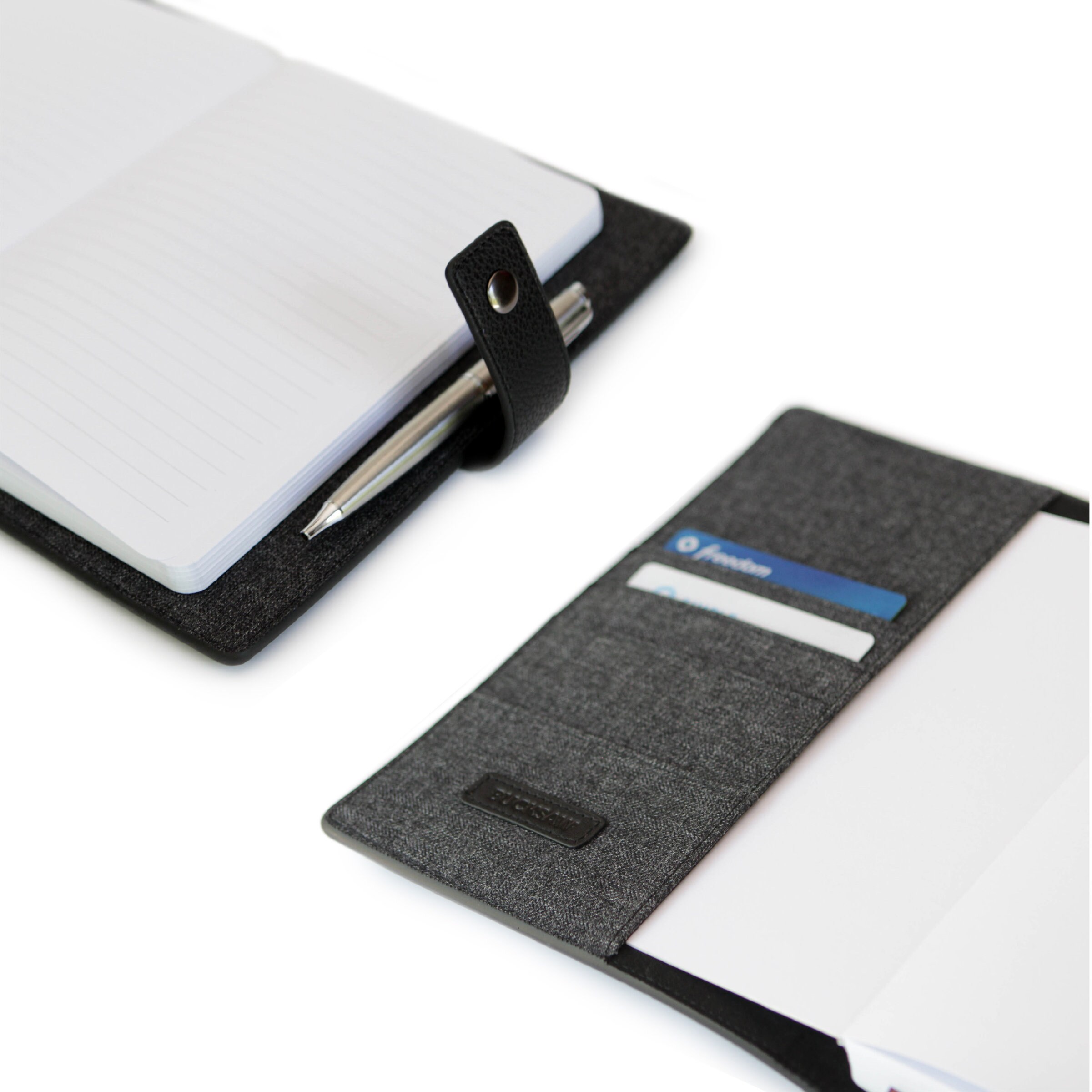 Black Full Grain Premium Leather Refillable Journal Cover With A5 Lined ...