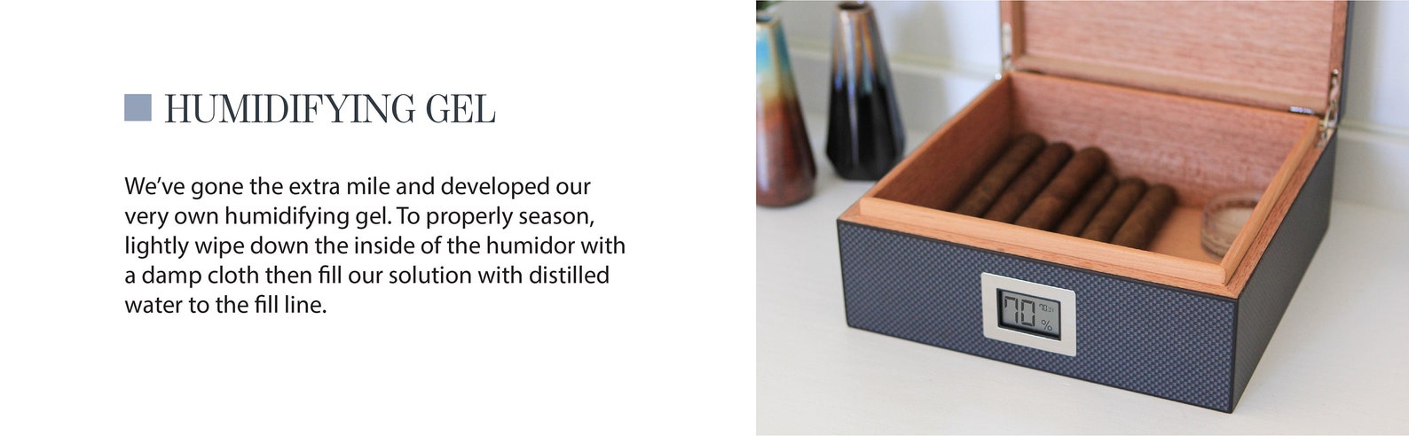 Carbon Fiber Design Handcrafted Modern Cedar Humidor With Front Digital ...