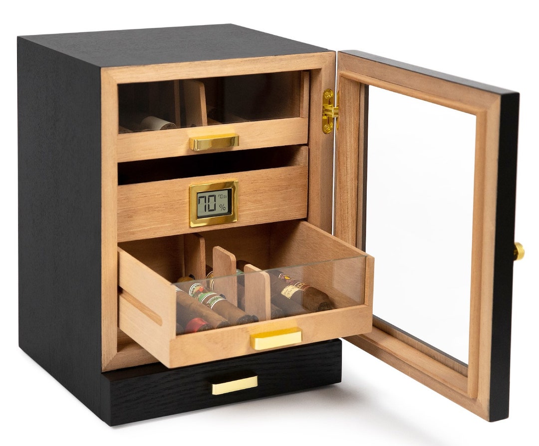 Luca Humidor Cabinet Cigar Storage for 80-100 Cigars Rich - Etsy