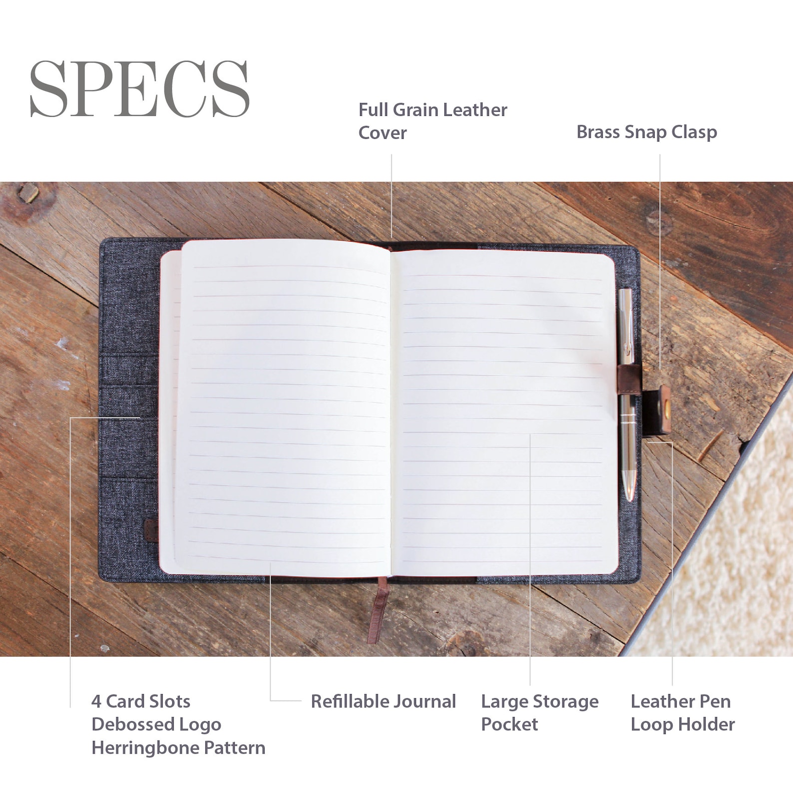 Full Grain Premium Leather Refillable Journal Cover With A5 - Etsy